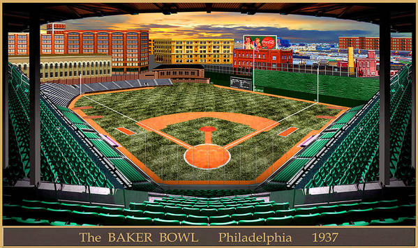 The Baker Bowl 1936 - Art Print – classicballpark.com