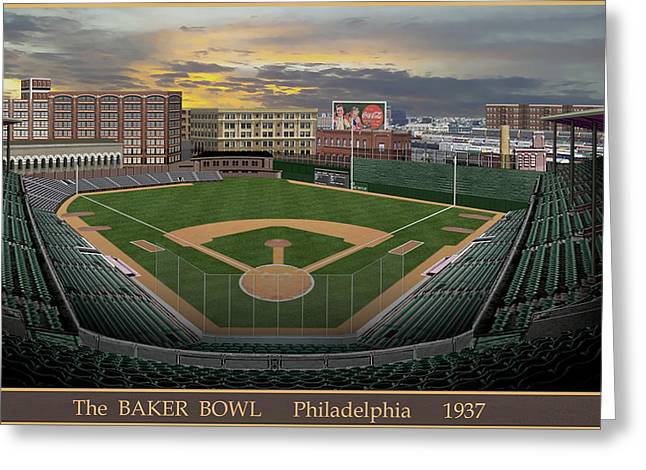 The Baker Bowl 1937 - Greeting Card – classicballpark.com