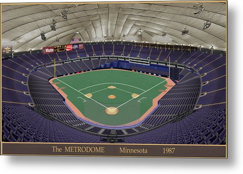 The Metrodome 1987 - Metal Print – classicballpark.com
