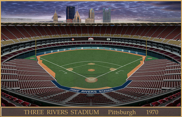 Three Rivers Stadium 1970 - Art Print – classicballpark.com