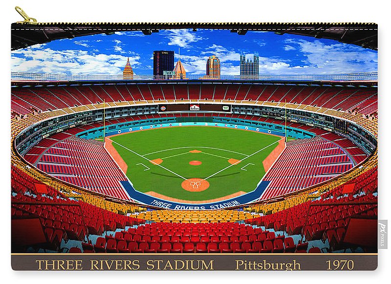 Three Rivers Stadium 1970 - Carry-All Pouch – classicballpark.com