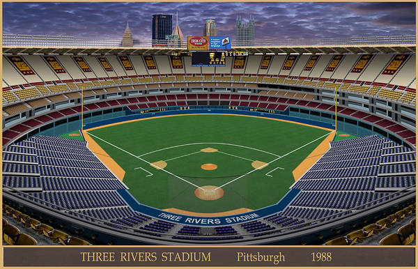 Three Rivers Stadium 1988 - Art Print – classicballpark.com