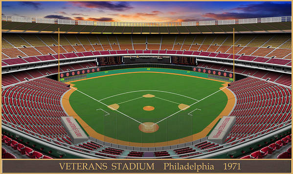 Veterans Stadium 1971 - Art Print – classicballpark.com