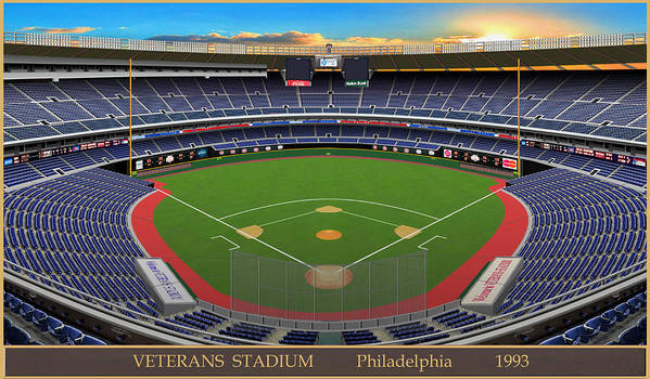 Veterans Stadium 1993 - Art Print – classicballpark.com