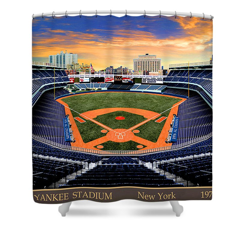 Yankee Stadium 1976 - Shower Curtain – classicballpark.com